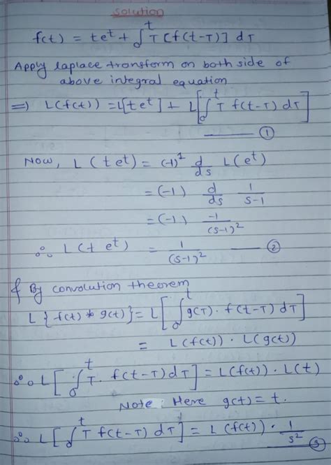 use the laplace transform to solve the given integral equation f t