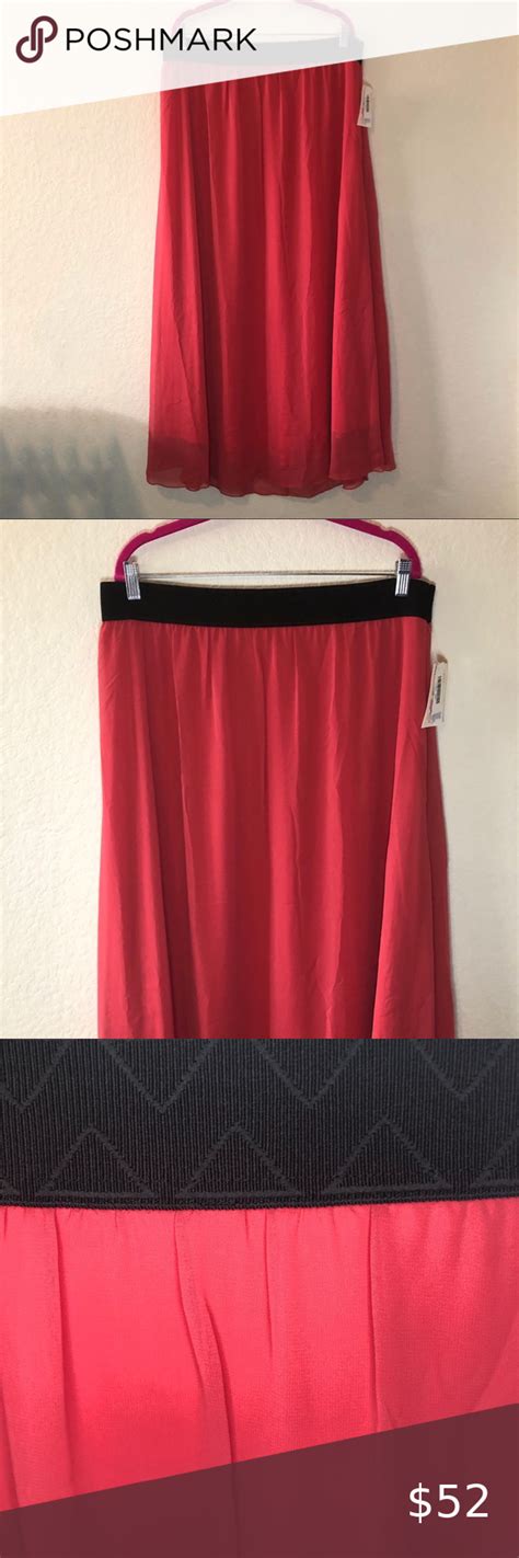 Lularoe Coral W Black Maxi Skirt Lucy 2x Bnwt Black Maxi Black Maxi