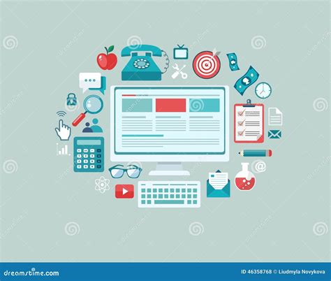 Computer Engineering Icon Gear And Laptop Development Symbol Vector Illustration