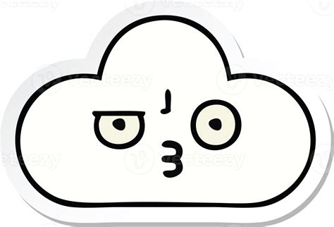 Sticker Of A Cute Cartoon White Cloud 42550908 Png