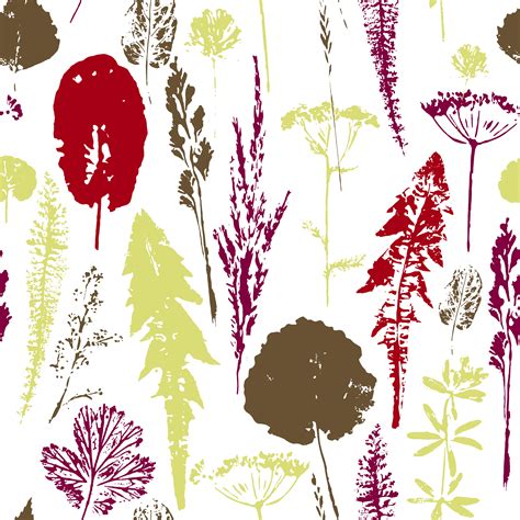 Abstract Botanical Seamless Pattern Vector Herbal Background 300895
