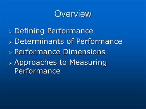 PPT Defining Performance And Choosing A Measurement Approach