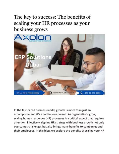 Ppt The Key To Success The Benefits Of Scaling Your Hr Processes As Your Business Grows