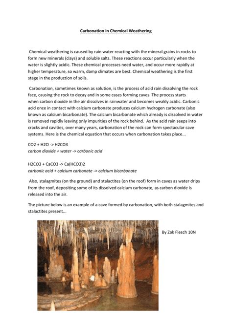 Carbonation Of Rocks