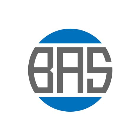 Bas Letter Logo Design On White Background Bas Creative Initials Circle Logo Concept Bas