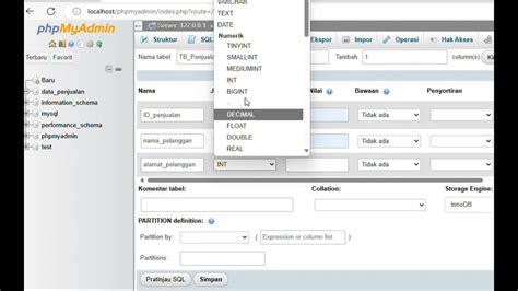 tutorial download xampp dan pembuatan database mysql youtube