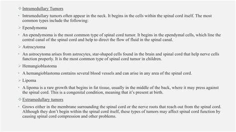 Spinal Tumors Ppt Ppt