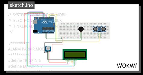 Alarm Parkir039 Wokwi Esp32 Stm32 Arduino Simulator