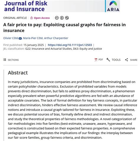 Causal Inference In Insurance Here You Are 🗒️in A New Paper Published In The Journal Of Risk