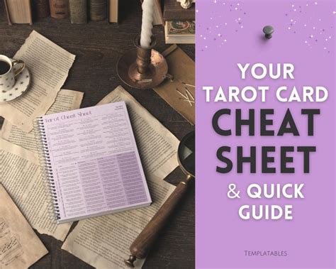 Tarot Cheat Sheet Printable Upright Reverse Meanings Learn Etsy UK