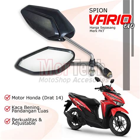 Jual Spion Evo Vario 150 New Tangkai Pendek Krom Model TGP Original