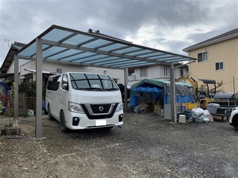 瀬戸市 2台用カーポート 三協アルミ スカイリード5860奥行5 8m間口6 0mH25 熱線遮断ポリカ 外構エクステリアなら