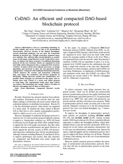 codag an efficient and compacted dag based blockchain protocol pdf