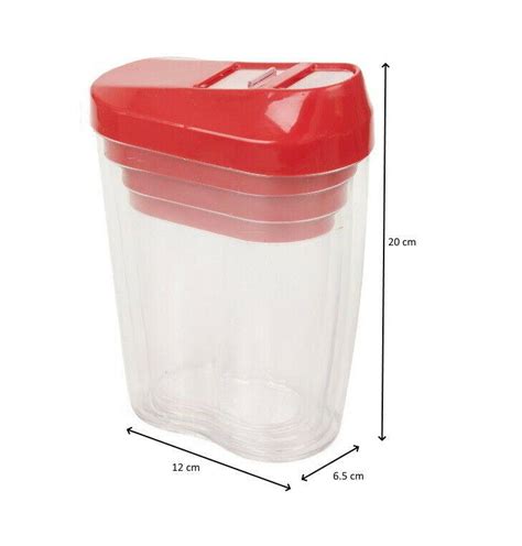 4 X Stacking Nested Food Storage Dispenser Containers Set Slide Lid