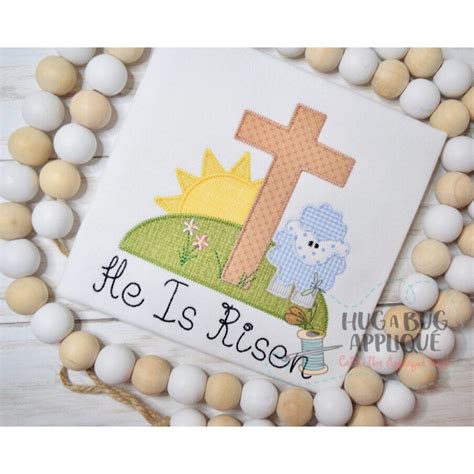 Cross Sheep Zig Zag Stitch Applique Design 5x7 6x10 8x8 9x9 8x12 Etsy