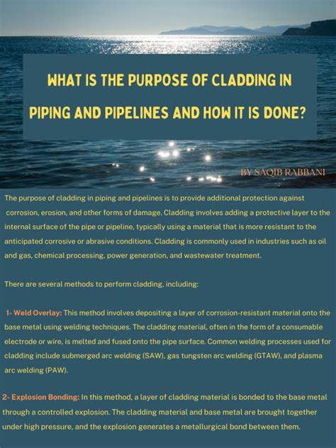 Cladding In Piping And Pipelines Pdf