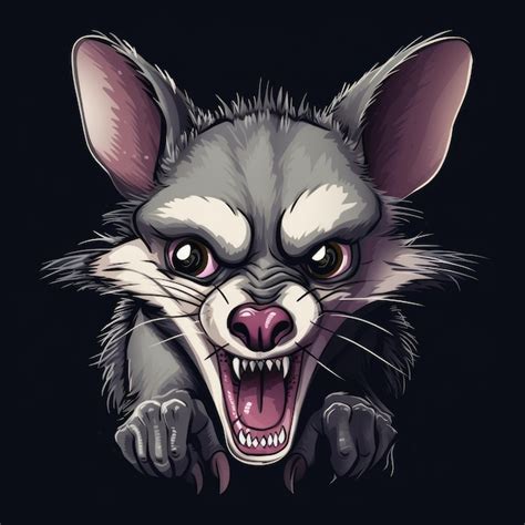 Premium Photo View Of A Possum Dark Style