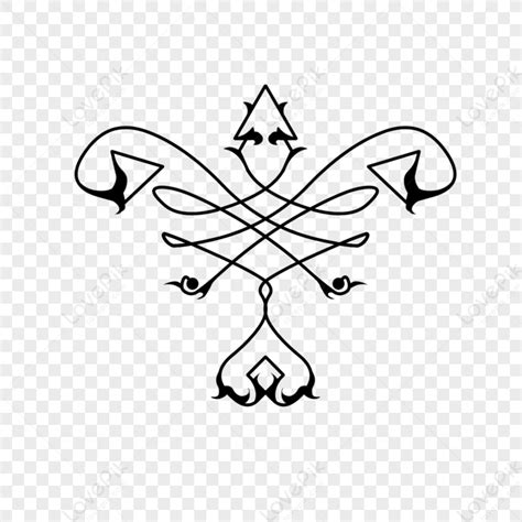 검은 선 그리기 손으로 그려진 된 테두리 일러스트 중국 매듭 장식 요소장식품까만색 Png 일러스트 무료 다운로드 Lovepik