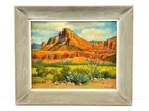 Lot Grif Teller Desert Landscape Oil On Canvas