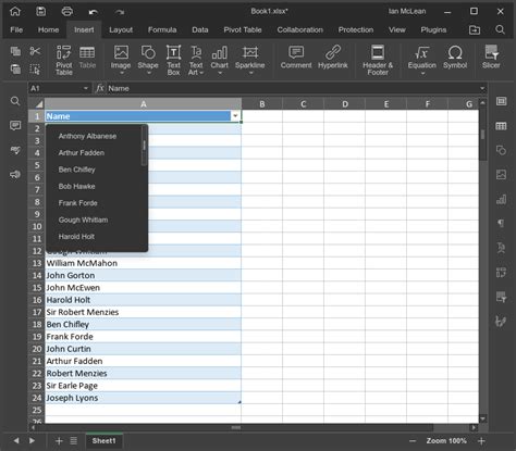 Spreadsheet Editor ALT DOWN Key On Filtered Column Header Should Show Filter Dialog Instead