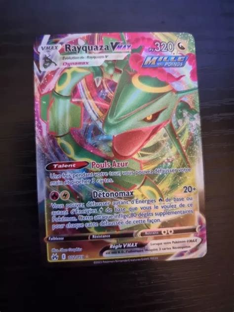 CARTE POKEMON Rayquaza VMax Full Art 102 159 Zénith Suprême Neuve