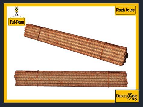 Second Life Marketplace Disturbed Construction Props Rebar Stack Full Perm Mesh