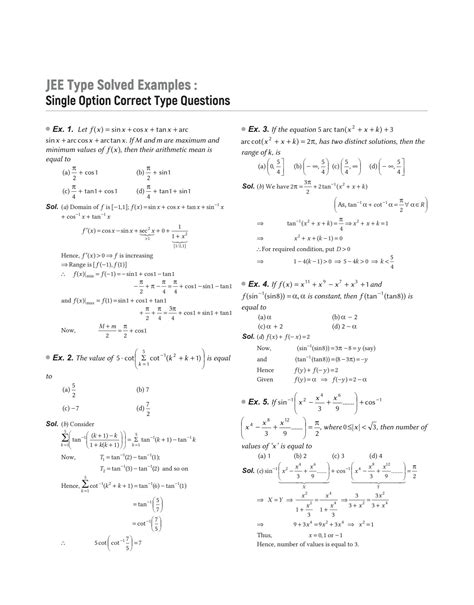 SOLUTION 2 Jee Type Solved Examples Studypool