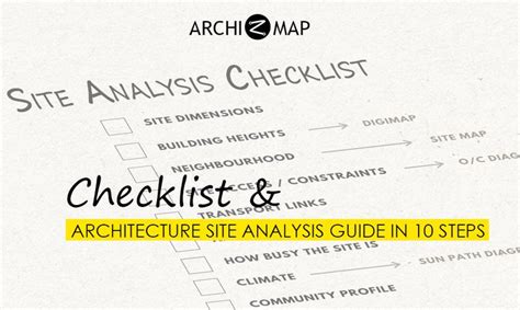 Checklist And Architecture Site Analysis Guide In 10 Steps Archizmap