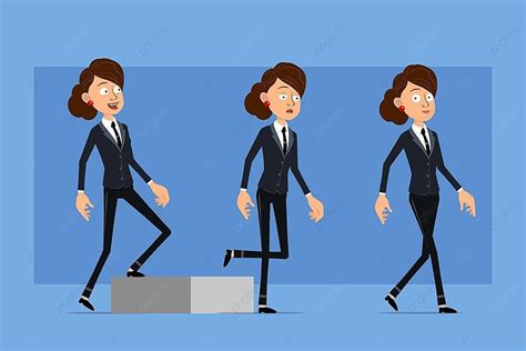 Cartoon Flat Funny Business Woman Character Set Cute Work Office Vector Cute Work Office Png