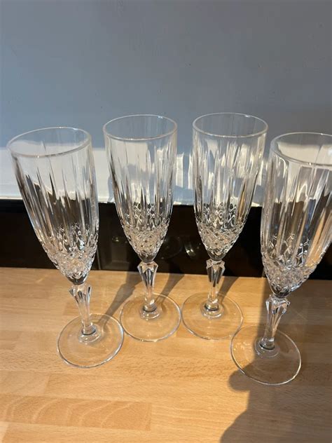 Crystal Champagne Glasses Ser Of 4 Vinted