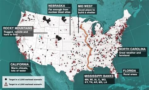 Map Reveals Best Places To Live In The Us If Nuclear War Breaks Out