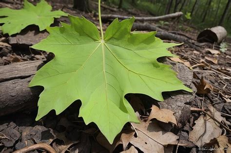 Sycamore Leaf Premium Ai Generated Image