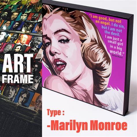 ポップアートフレーム 壁掛け 25cm×25cm Marilynmonroe マリリン・モンロー インテリア絵画おしゃれ雑貨 Paf