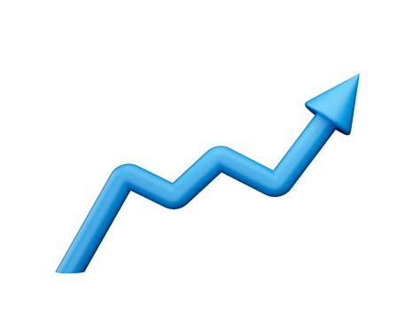 Round Growth Arrow Up Blue Shiny 3d Graphs 3d Illustration 45716681 Png