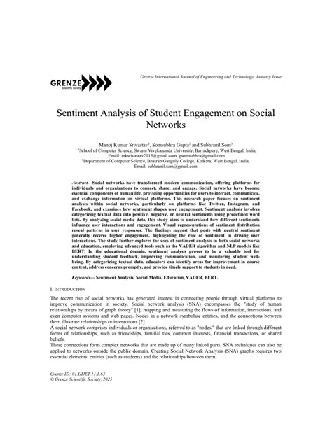 Pdf Sentiment Analysis Of Student Engagement On Social Networks