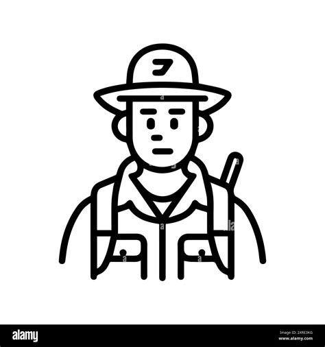 Archeologist Icon Or Modern Line Symbol Vector Line Art And Icon
