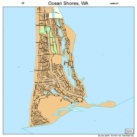 Ocean Shores Washington Map Beaches And Coastal Attractions