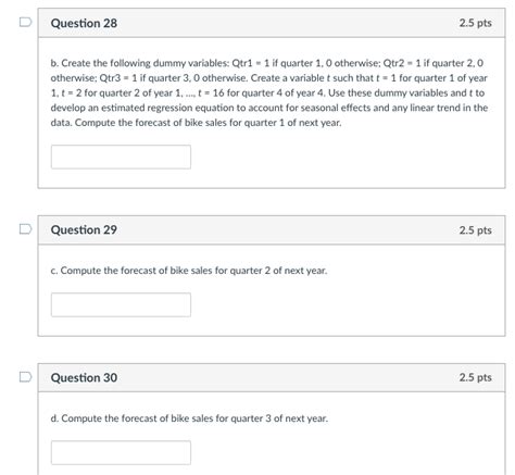 solved question 28 2 5 pts b create the following dummy