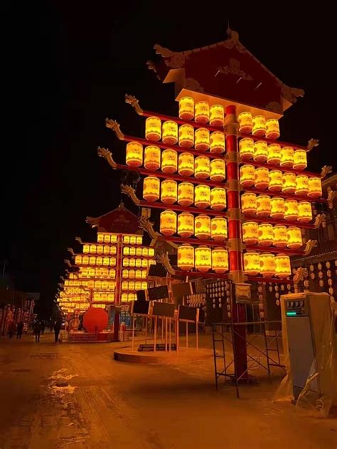 古楼红色路灯古楼主题路灯主题红色景观灯