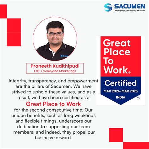 Praneeth Kudithipudi On Linkedin Greatplacetocertified24 Achievement
