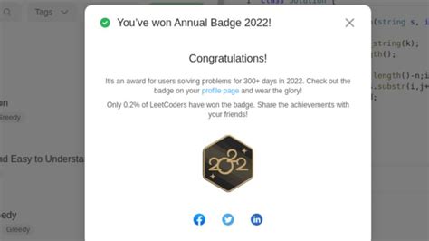 It Has Been A Great Experience Using Leetcode Today On 1st Of Jan I