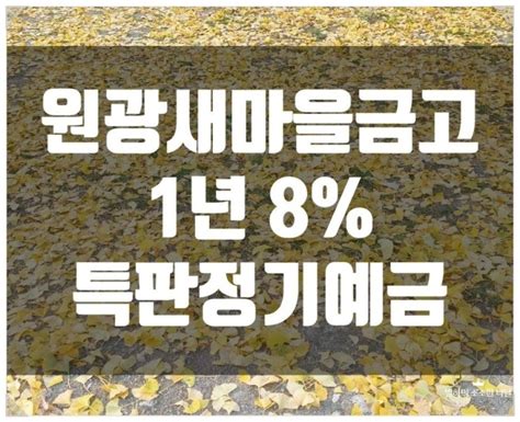 Block 예금 원광 새마을 금고 12개월 8 특판 정기예금 비대면 가입하세요 네이버 블로그