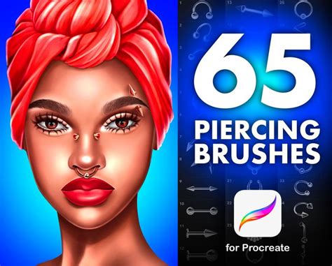 Procreate Piercing Brushes Procreate Portrait Brushes Procreate