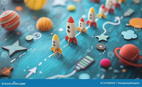 Entrepreneurship Journey Path With Various Entrepreneurial Stages Stock
