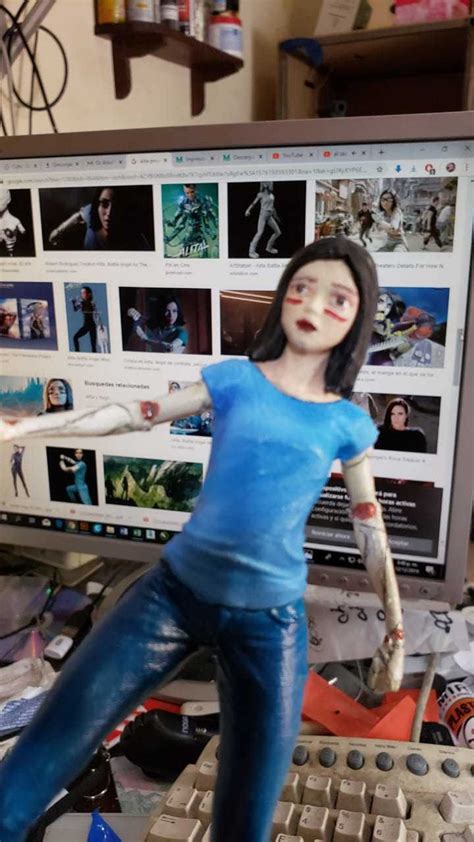 3d Printable Alita Battle Angel Figurine Repost Fixed • Made With