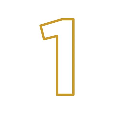 Premium Vector Number Symbol Design Outline Vector Illustration
