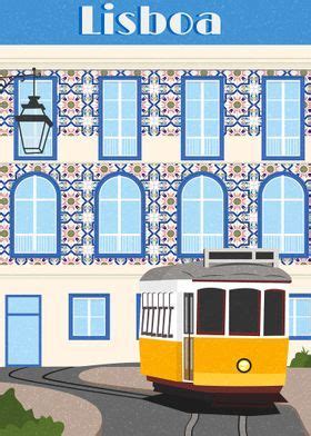 Lisboa Portugal Poster Picture Metal Print Paint By Designersen