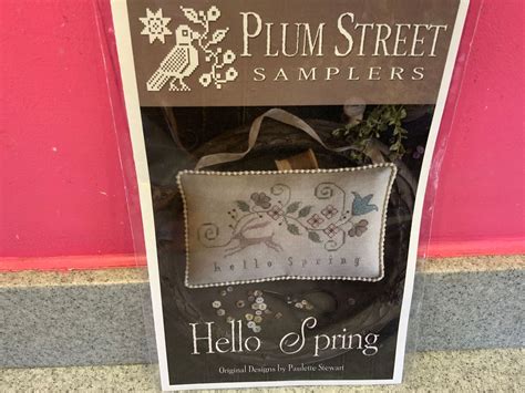 Plum Street SamplersHello Spring Chart Cross Stitch Framing