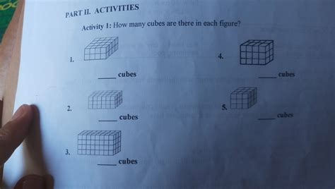 Solved Part Ii Activities Activity How Many Cubes Are There In Each Figure Cubes