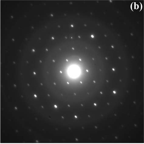 а Bright Field Tem Image B Saed Pattern And с Dark Field Tem Image Of
